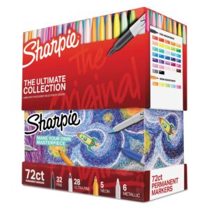 sharpie 72-piece ultimate pack, fine/ultra fine point, assorted colors