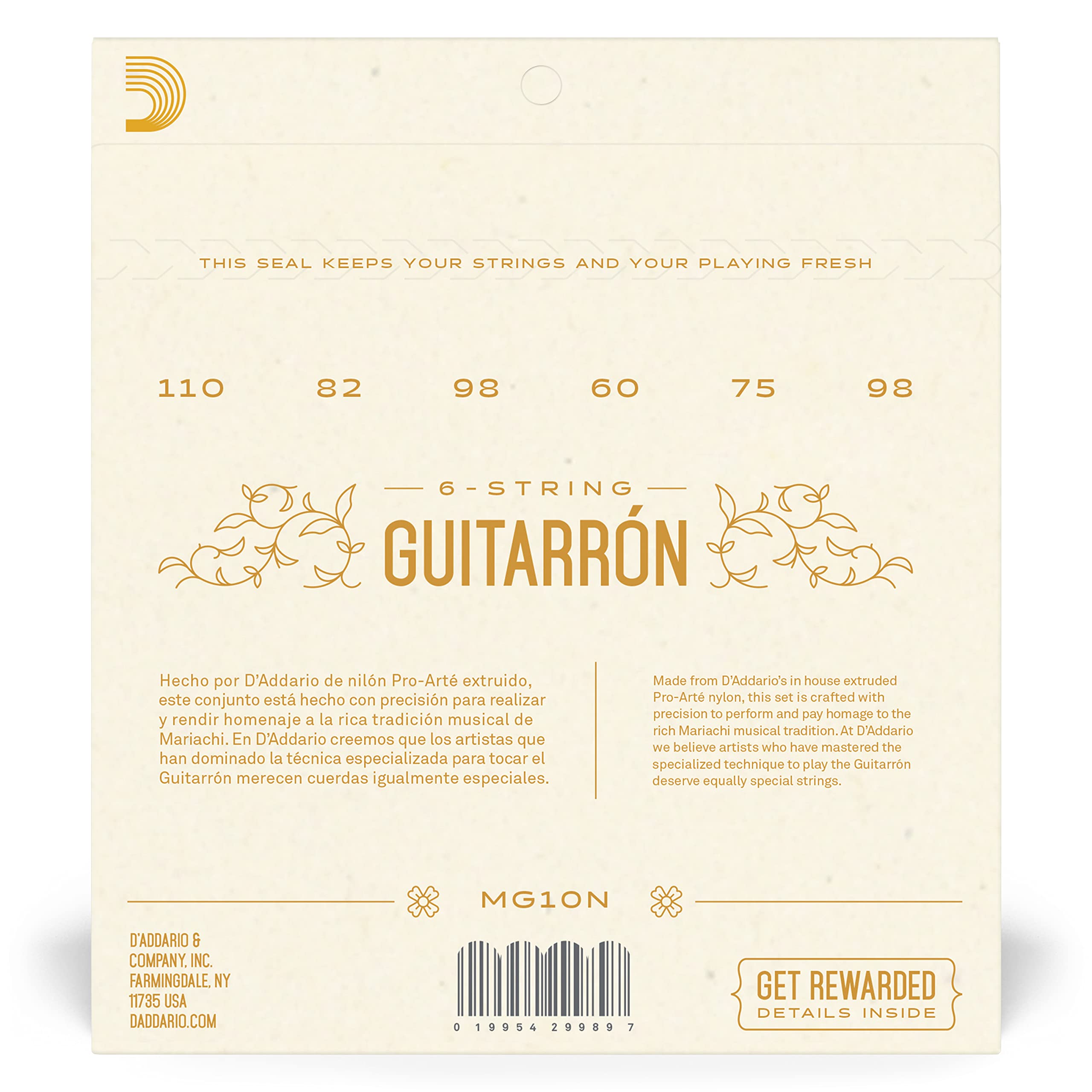 D'Addario D’Addario MG10N Guitarrón Normal Tension Strings