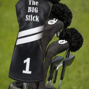 IZZO Golf BIG STICK Driver Headcover , black , Small