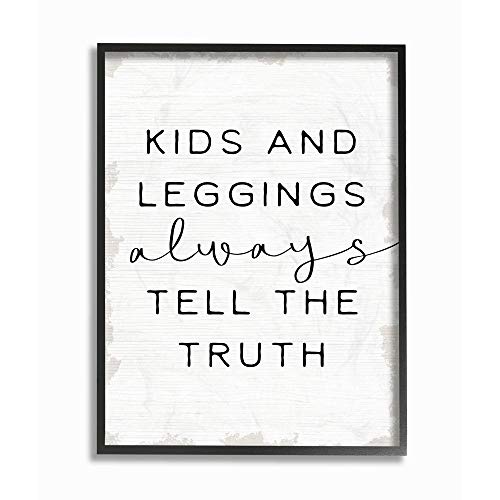 Stupell Industries Tell The Truth Funny Family Word, Design by Artist Daphne Polselli Wall Art, 24 x 1.5 x 30, Black Framed