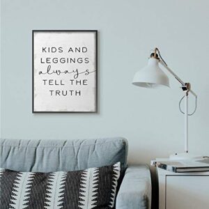 Stupell Industries Tell The Truth Funny Family Word, Design by Artist Daphne Polselli Wall Art, 24 x 1.5 x 30, Black Framed