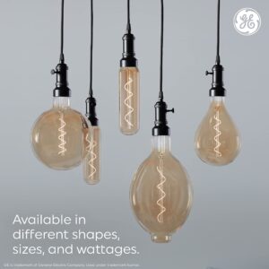 GE Vintage Style LED Light Bulb, 40 Watt, Amber Finish, PS52 Large Pear Shaped Bulb (1 Pack)