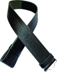 ever bright mens kilt belt celtic knot embossed black leather kilt belt (celtic knot embossed black, l 40" to 46")