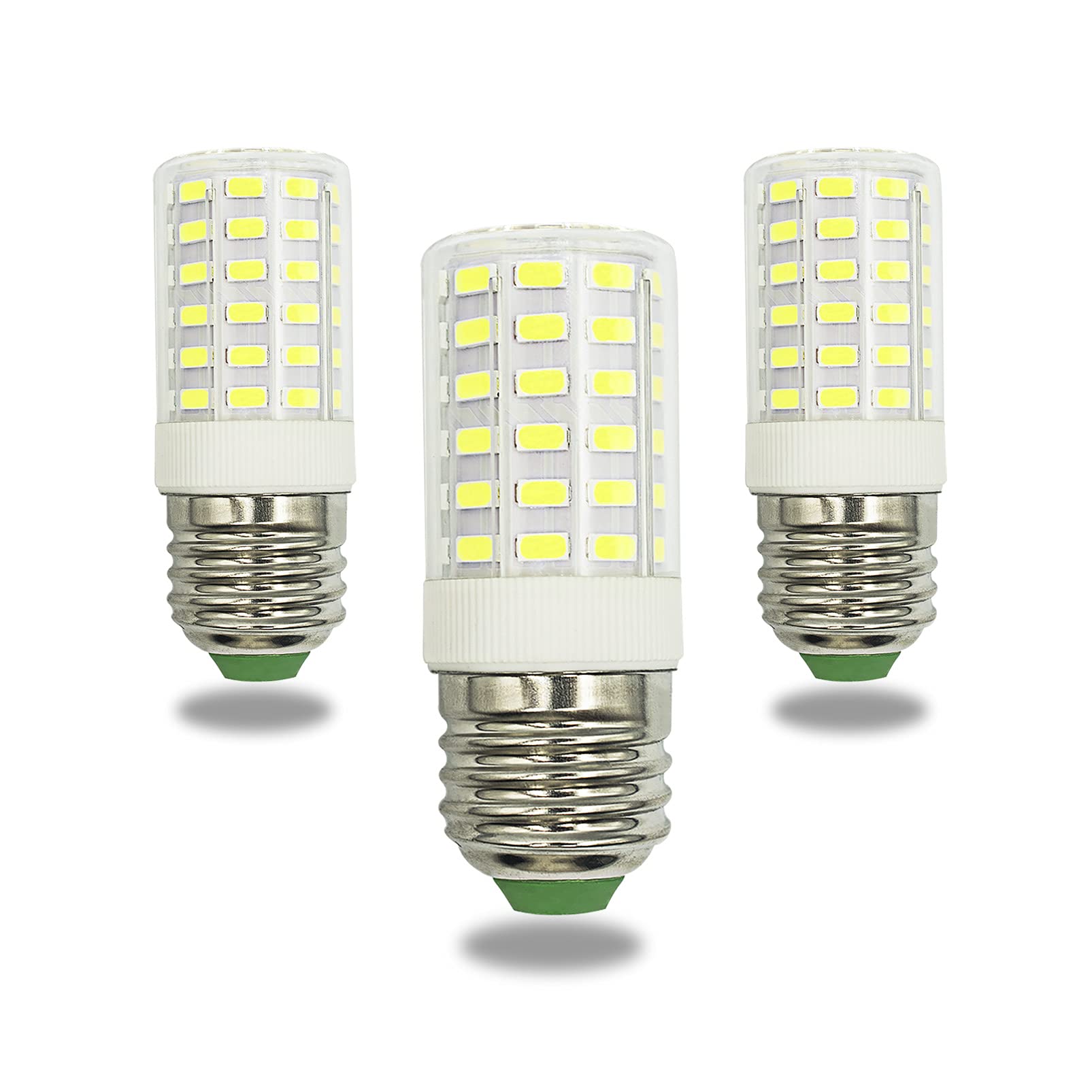 3 Pack LED Bulbs Appliance E26 60W 100W Halogen Equivalent Refrigerator Lamp 100-265V Daylight White 6000K 1000Lm 7W Kitchen AC Freezers Model Hall Medium Screw Base Non-Dimmable T10 Corn Light Bulb