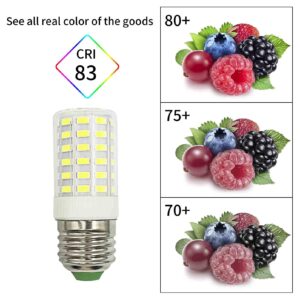 3 Pack LED Bulbs Appliance E26 60W 100W Halogen Equivalent Refrigerator Lamp 100-265V Daylight White 6000K 1000Lm 7W Kitchen AC Freezers Model Hall Medium Screw Base Non-Dimmable T10 Corn Light Bulb