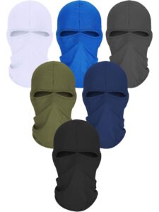 syhood 6 pcs balaclava mask ice silk uv protection mask full-face cover outdoor sports ski mask cycling hat windproof cap motorcycle for women and men