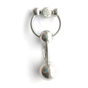 gem ball horseshoe vch heavy ball piercing barbell for extra pressure.