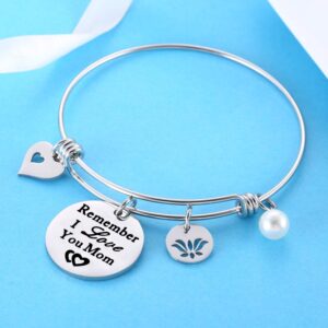 Nimteve Mom Gifts From Daughter Son Mother Bracelet Bangle Jewellery Gifts For Women (Remember I love you Mom)