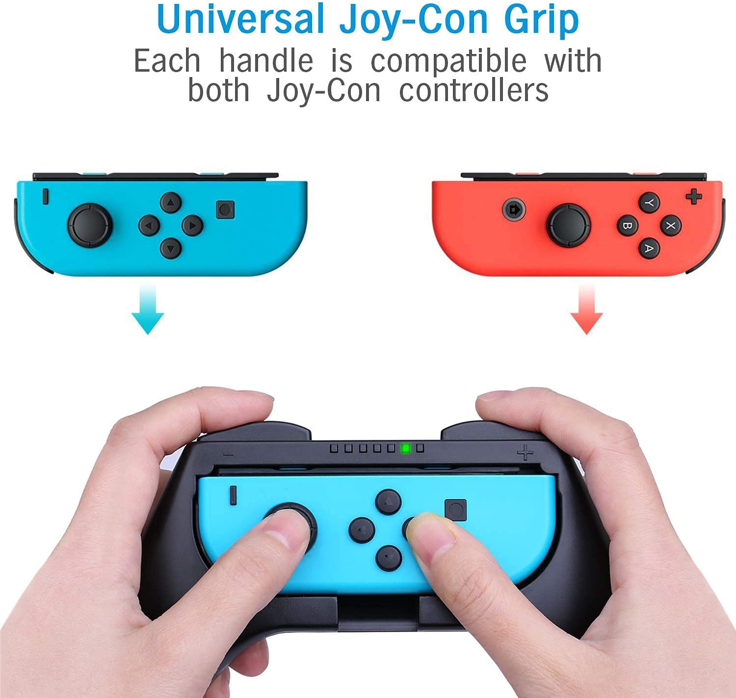 HEYSTOP Grip Compatible with Nintendo Switch OLED/Nintendo Switch JoyCon 3 Pack, Wear Resistant Game Switch Controller Handle Case Kit for Nintendo Switch Joy Con, Black