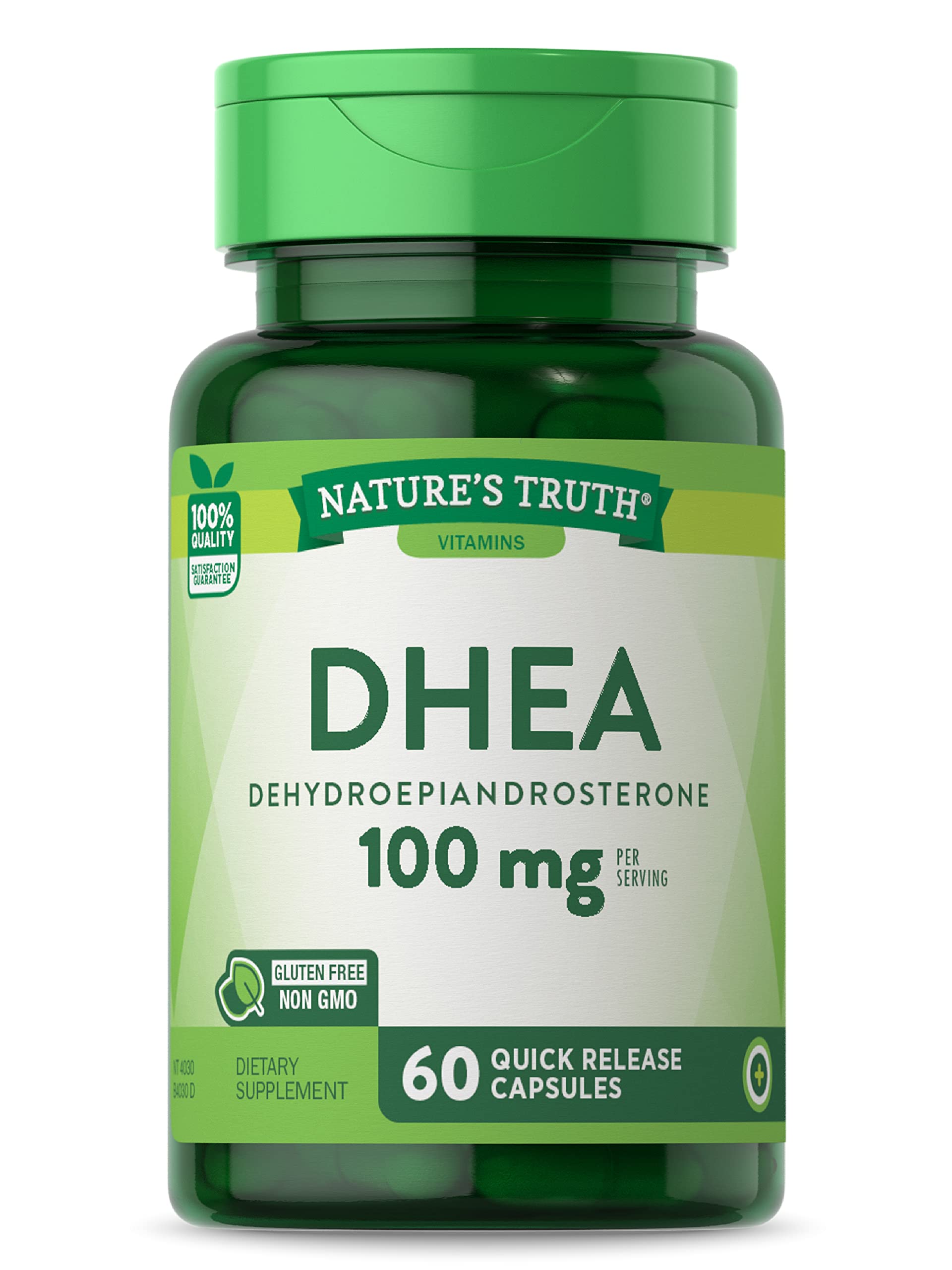 Nature's Truth DHEA | 100mg | 60 Capsules | Non-GMO & Gluten Free Supplement