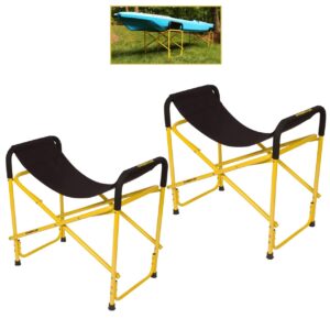 suspenz kayak canoe stands foldable, portable, big catch super duty work stations with slings, model (55-0130)