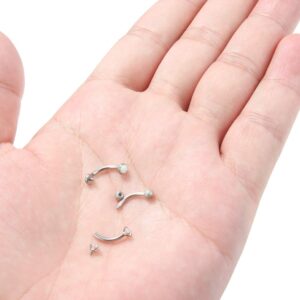 Jenxnjsjo Eyebrow Rook 16g 6/8/10mm Piercing Jewelry Ring for Women Vertical Labret Lip Hood Curved Barbell Snug Earrings Belly Button Snake Frog Eyes Vch Bridge Cartilage Daith Surface Anti Tragus