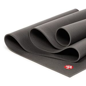 Manduka PRO Lite Yoga Mat - Lightweight For Women and Men, Non Slip, Cushion for Joint Support and Stability, 4.7mm Thick, 71 Inch (180cm), Black