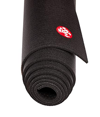 Manduka PRO Lite Yoga Mat - Lightweight For Women and Men, Non Slip, Cushion for Joint Support and Stability, 4.7mm Thick, 71 Inch (180cm), Black