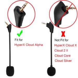 Game Mic Replacement for Kingston HyperX Cloud Alpha Gaming Headset, 3.5mm Headphone Microphone Boom