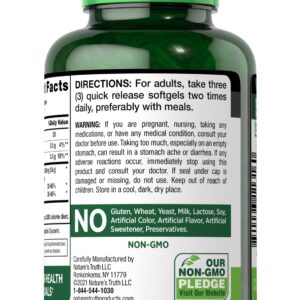 Nature's Truth MCT Oil Capsules | 100 Softgels | Keto Friendly Coconut Oil Pills | Non-GMO, Gluten Free