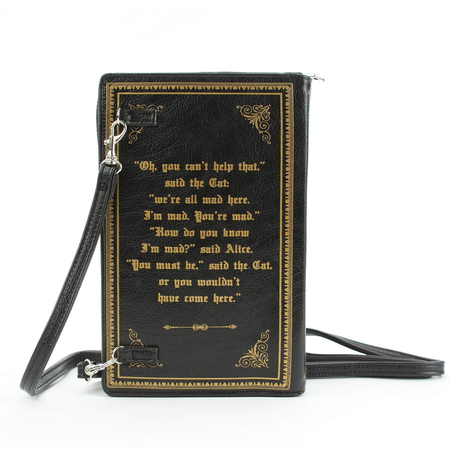 Alice in Wonderland Book Clutch Cross Body Bag in Vinyl