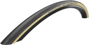 schwalbe one tire - 700 x 25, tubeless, folding, black/tan, performance line, addix