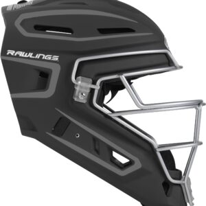 Rawlings | VELO 2.0 Catcher's Helmet | Baseball | Junior (6 1/2" - 7") | Black/Graphite