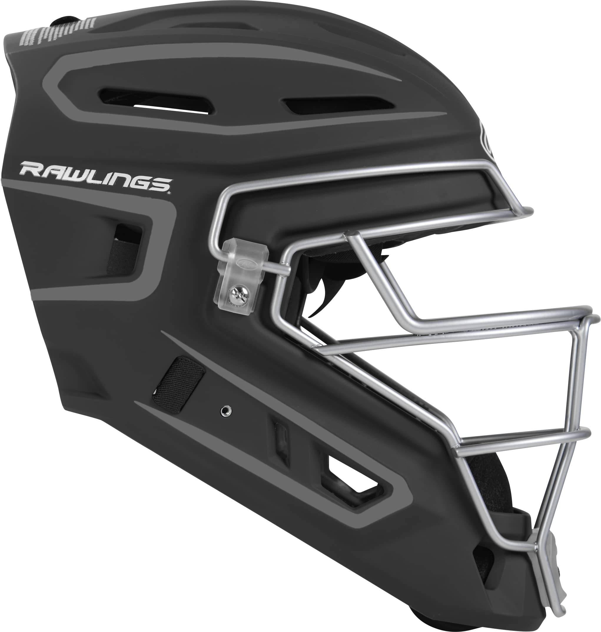 Rawlings | VELO 2.0 Catcher's Helmet | Baseball | Junior (6 1/2" - 7") | Black/Graphite