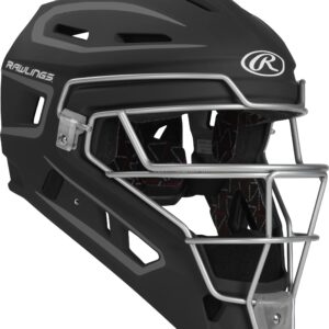 Rawlings | VELO 2.0 Catcher's Helmet | Baseball | Junior (6 1/2" - 7") | Black/Graphite