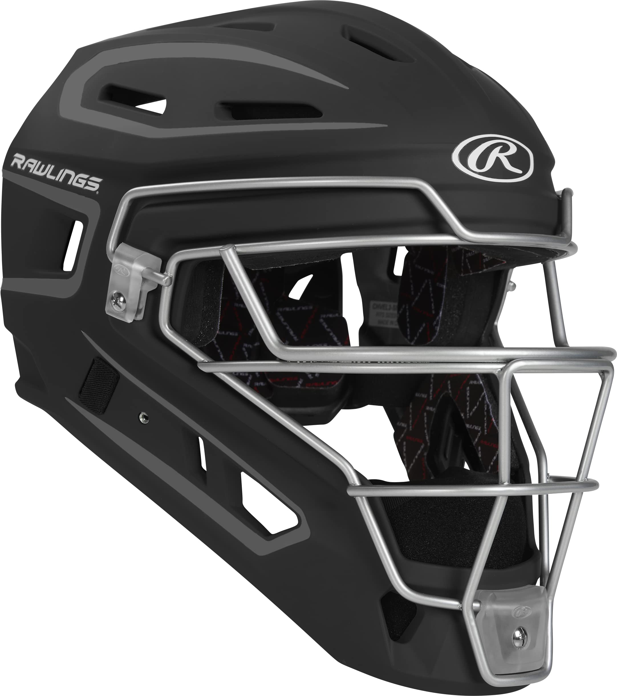 Rawlings | VELO 2.0 Catcher's Helmet | Baseball | Junior (6 1/2" - 7") | Black/Graphite