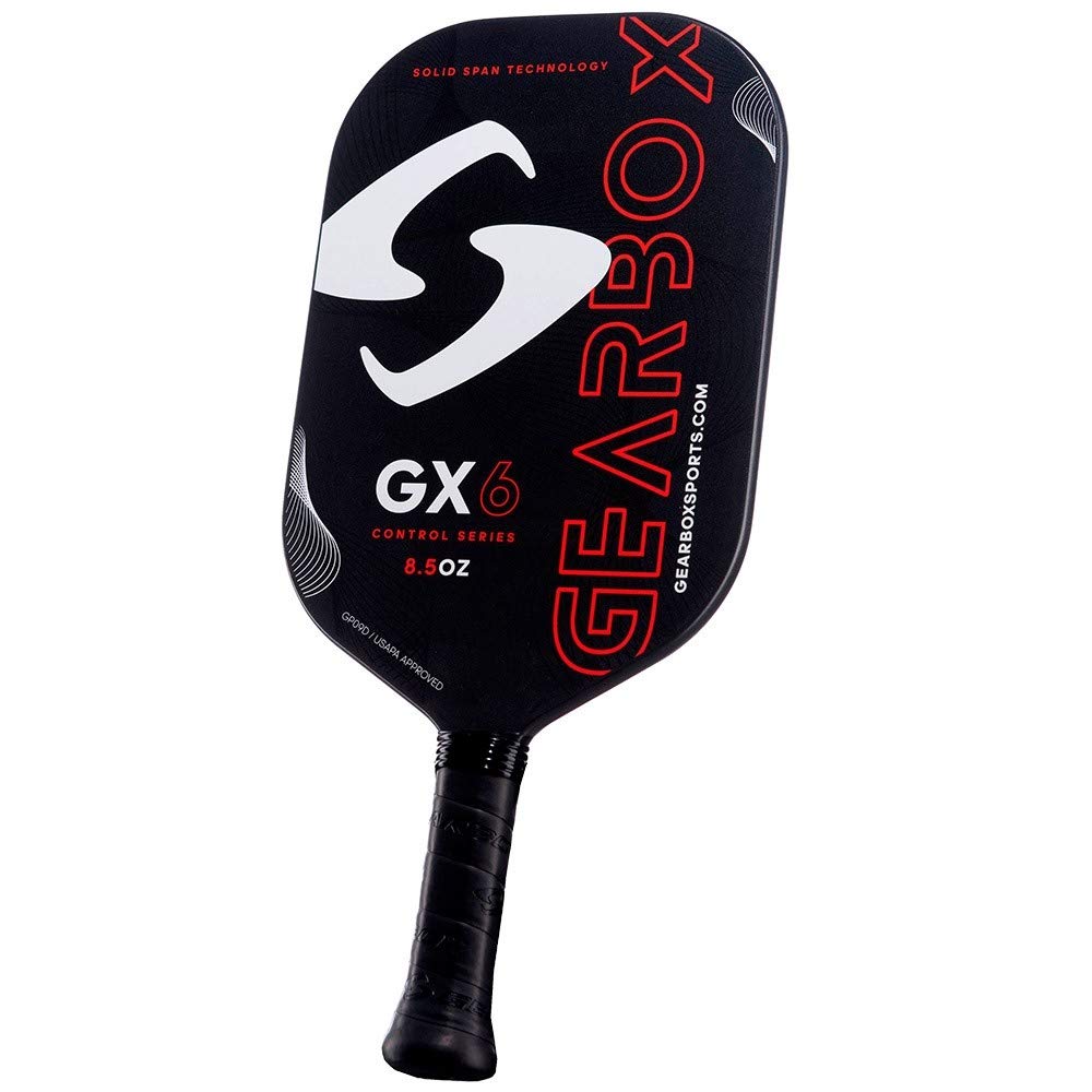 Gearbox GX6 Control 8.5oz 3-5/8in Carbon Fiber Red Pickleball Paddle