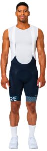 gore wear men's standard c5 opti bib shorts+, orbit blue/white, m