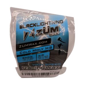 zumwax high speed racing glide wax ski/snowboard/nordic/cross-country - cold moly hs - 40 gram - super-fast!!! environmentally friendly & non-toxic! fully tsca compliant!!!