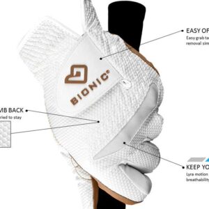 Bionic Women's Left Hand Relax Grip 2.0 Golf Glove - Medium - Caramel