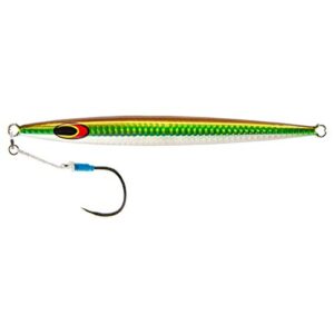 nomad design deep water fishing - erratic action trigger for predators, fast sinking & bkk jig assist hooks the streaker 120g - 4 oz - sand eel