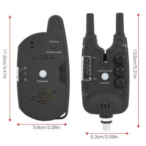 Zerone 4+1 Carp Fishing Alarm Indicator, 4 Launcher& 1 Receiver Fish Finder Sound Alert Alarm Fishing Tackle Accessory for Fish Bite Alarm with Receiver