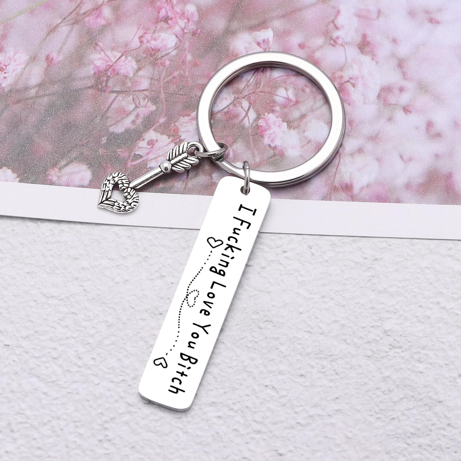 I Fucking Love You Bitch Keychain for Best Friend Keychain Best Friend Christmas Gift for Sister Keychain Wife Gift BFF Gift Cousin Gift Friendship Gift Girlfriend Birthday Gift for Bestie Keychain