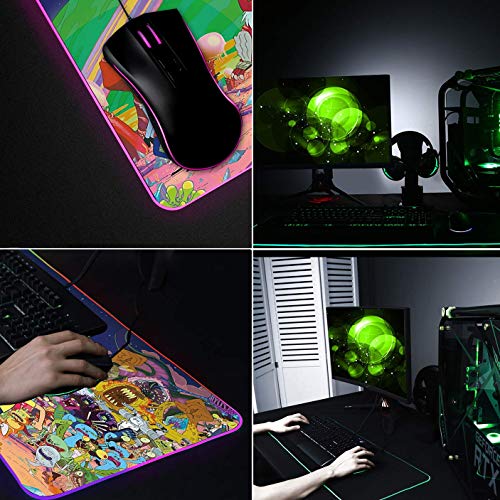 RGB Mouse Pad, Imegny Large Extended Soft Led Mouse Mat with Different Lighting Modes, 900 x 400mm / 35.4 * 15.7Inch