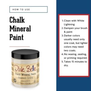 Dixie Belle Paint Company Chalk Finish Furniture Paint | Sawmill Gravy (8 Fl Oz) | Matte Smooth Beige Chic Chalk Mineral Paint | DIY Furniture Paint | Made in the USA