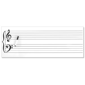 Large Dry Erase Music Staff Magnet Sheet 45.5 x 17" for Classroom Supplies, Teachers, Musicians, Students