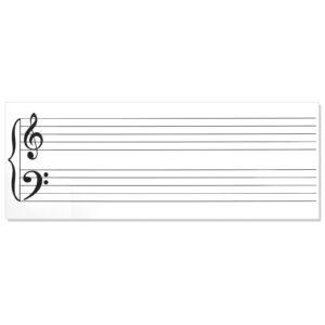 Large Dry Erase Music Staff Magnet Sheet 45.5 x 17" for Classroom Supplies, Teachers, Musicians, Students