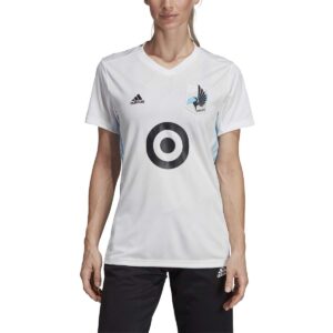 adidas 2019 minnesota united away jersey women, white/zenith, l