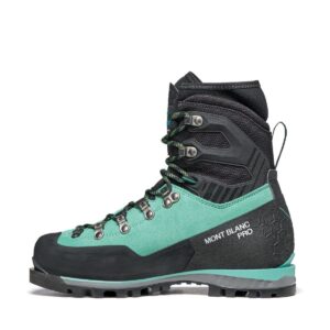 SCARPA Women's Mont Blanc Pro GTX Waterproof Gore-Tex Boots for Hiking and Mountaineering - Green Blue - 7-7.5