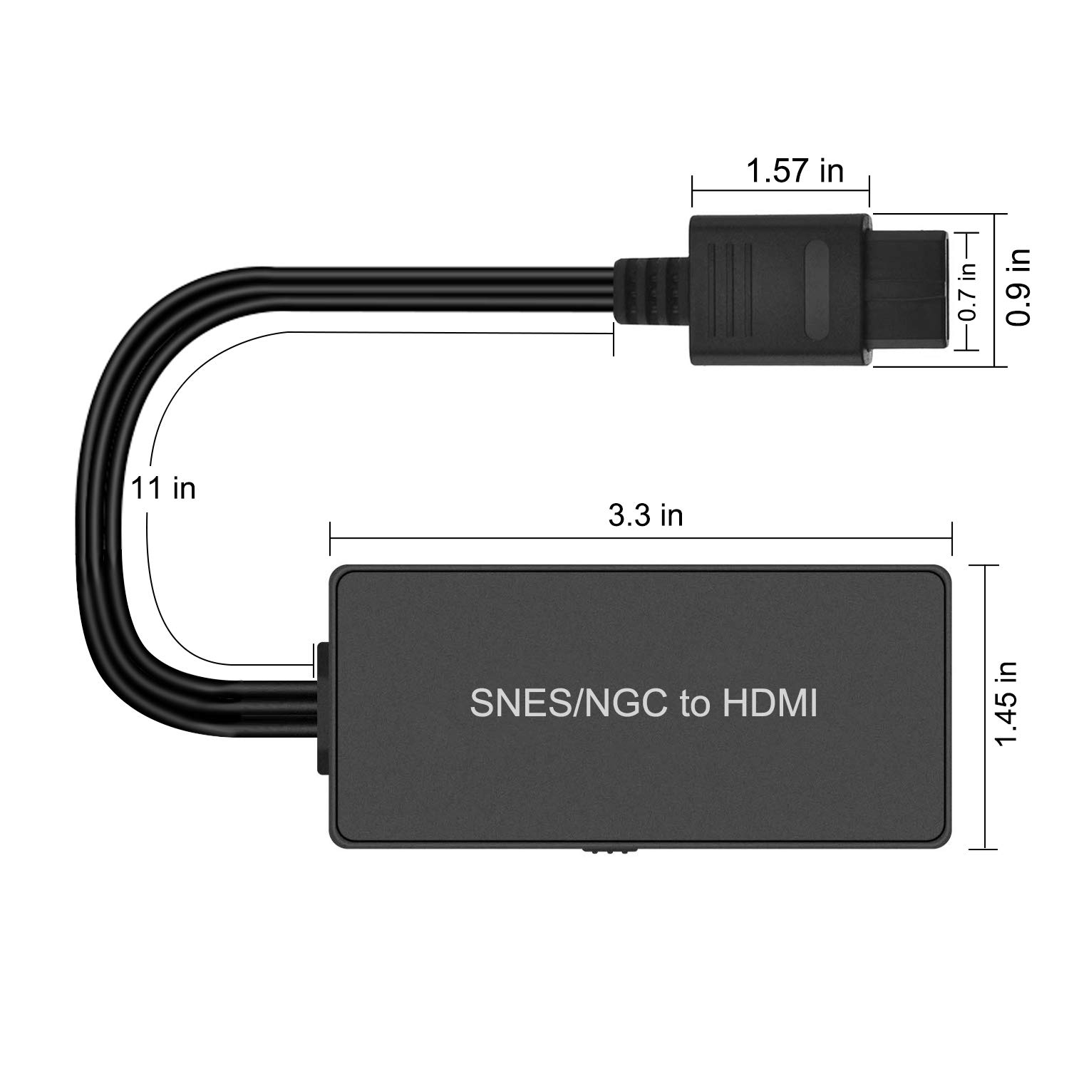 HDMI Converter for SNES & SFC/NGC Console,SNES to HDMI Converter,Support HDMI 4:3/16:9 Switch can be Adjusted Support N64 /NGC/SNES