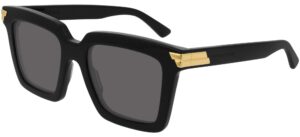 bottega veneta square sunglasses bv1005s 001 black/gold 53mm 1005