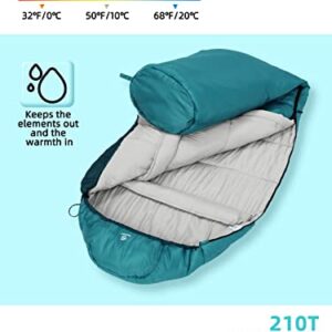 Bessport Mummy Sleeping Bag | 15-45 ℉ Extreme 3-4 Season Sleeping Bag for Adults Cold Weather– Warm and Washable, for Hiking Traveling & Outdoor Activities