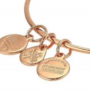 Alex and Ani Hello Kitty Duo Charm Bangle Bracelet Shiny Rose Gold One Size