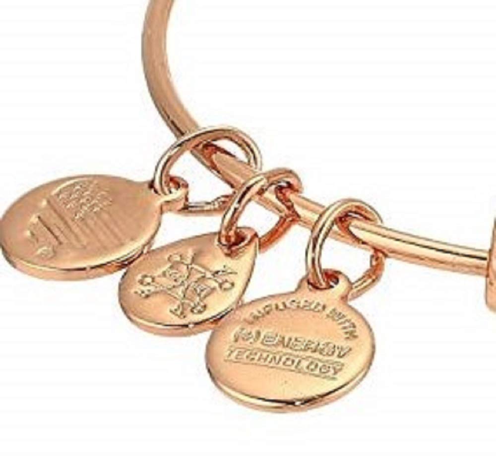 Alex and Ani Hello Kitty Duo Charm Bangle Bracelet Shiny Rose Gold One Size