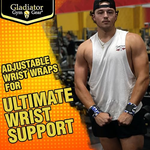 Gladiator | Wrist Wraps for Weightlifting | 18 Inch Weight Lifting Wrist Straps for Men & Women