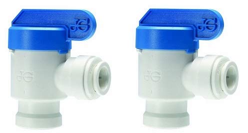 JOHN GUEST USA PPSV501222WP Push-Fit Elbow Shut-Off Valve, 3/8" x 1/4" (Тwо Расk)