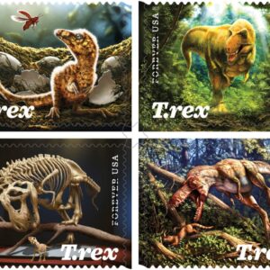 Tyrannosaurus Rex (T Rex) Forever First Class US Postage Stamps Prehistoric Dinosaur (16 Stamps)