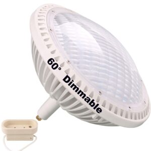 baoming par64 led bulb replace traditional 500w par64 60° (medium flood light) 4000k (neutral white) dimmable 120v/40w gx16d