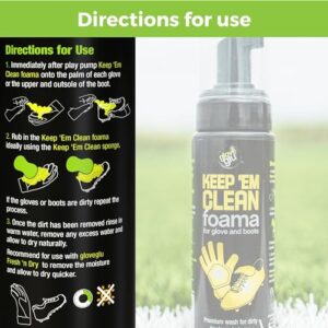 gloveglu Keep 'Em Clean Foama for Goalkeeper Gloves and Football Boots, 200ml