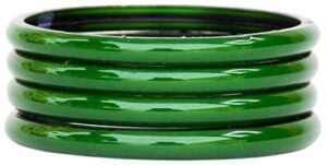 jd'z collection indian jewelry glass bangles for women bollywood plain glass bangles set of 4p traditional costume matching bracelets bangles for women/girls (green 2.8)